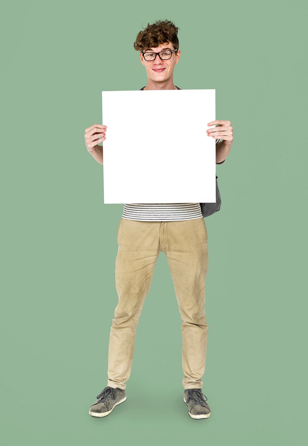 Young Adult Man Holding Blank | Premium Photo - rawpixel