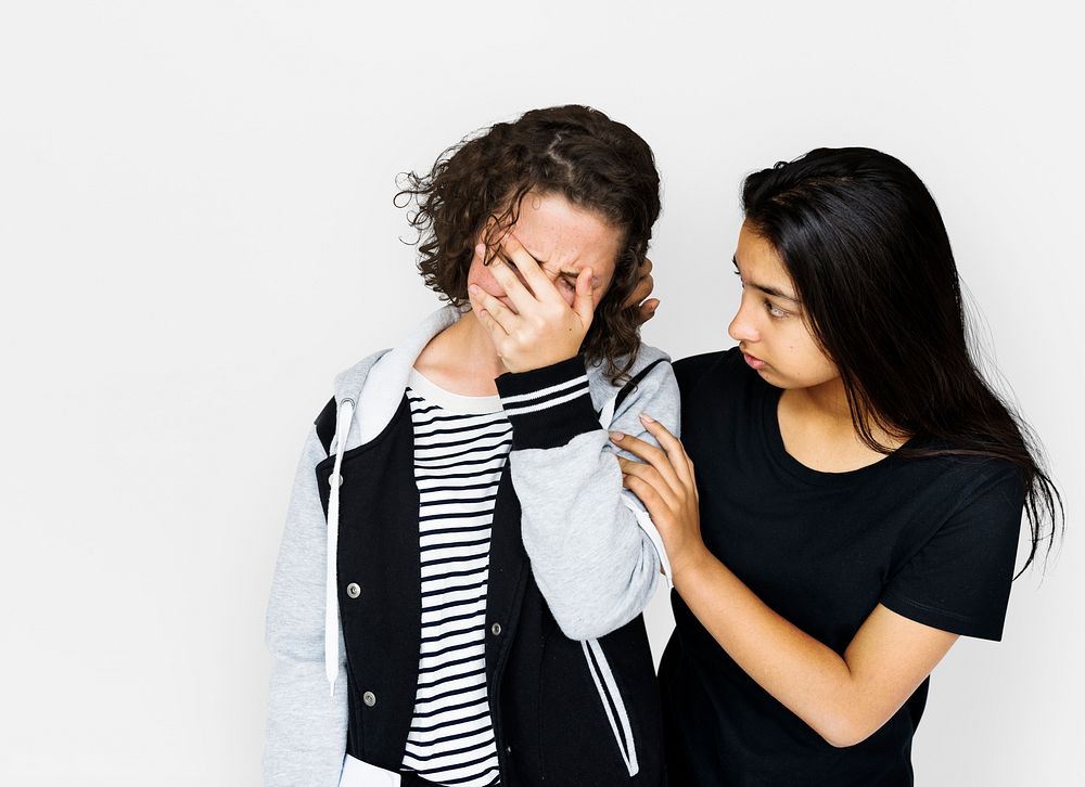 Friends crying sadness and soothe | Premium Photo - rawpixel
