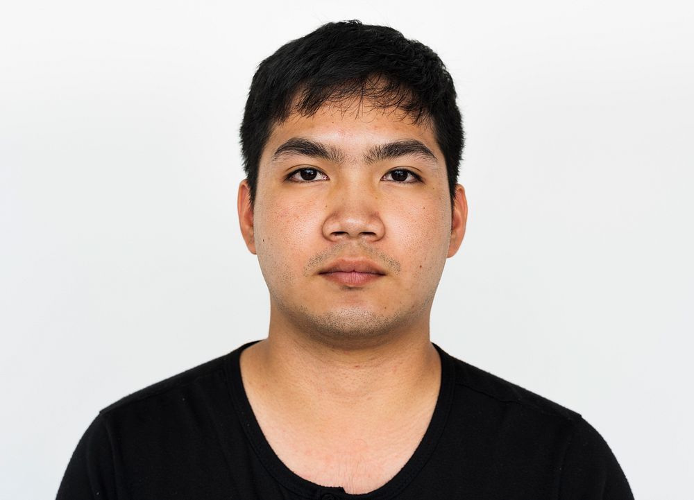 Asian man serious face studio | Premium Photo - rawpixel