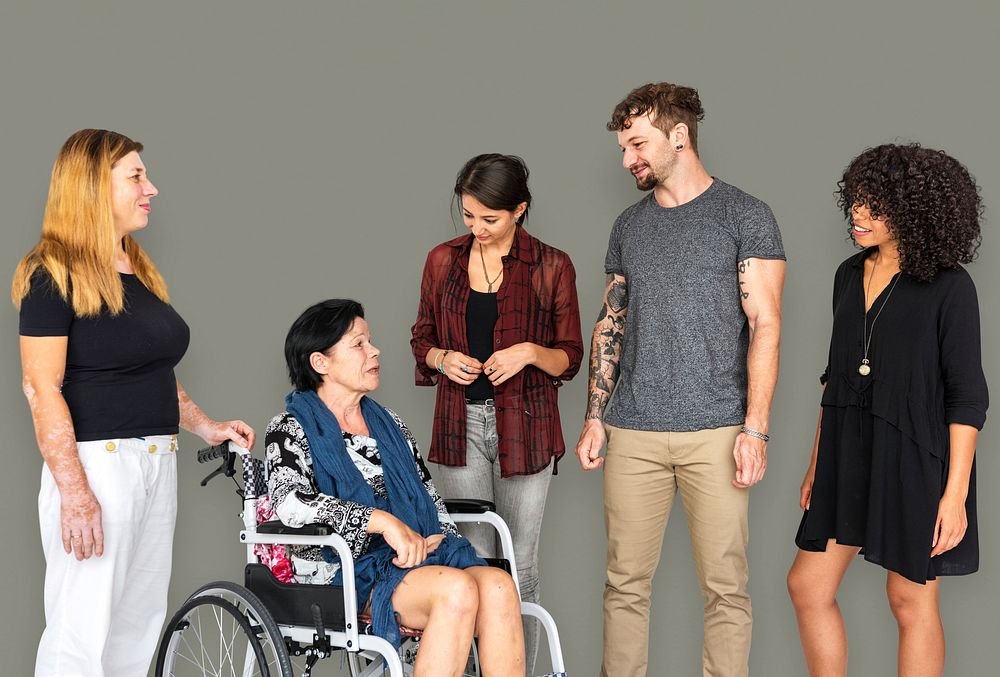 Group Diverse People Talking Handicap | Premium Photo - rawpixel