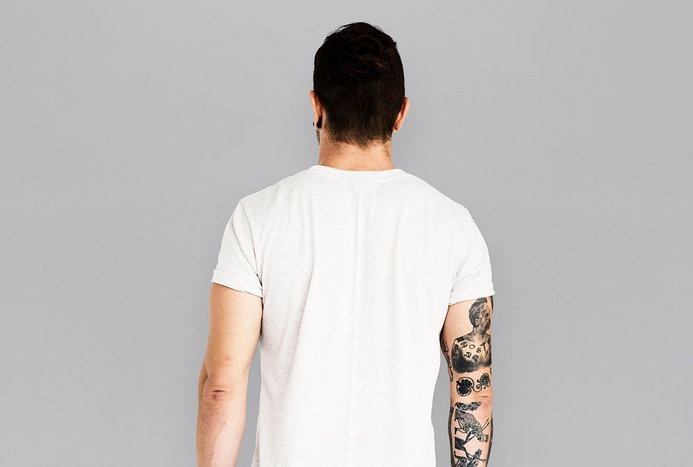 Adult man back side view | Premium Photo - rawpixel