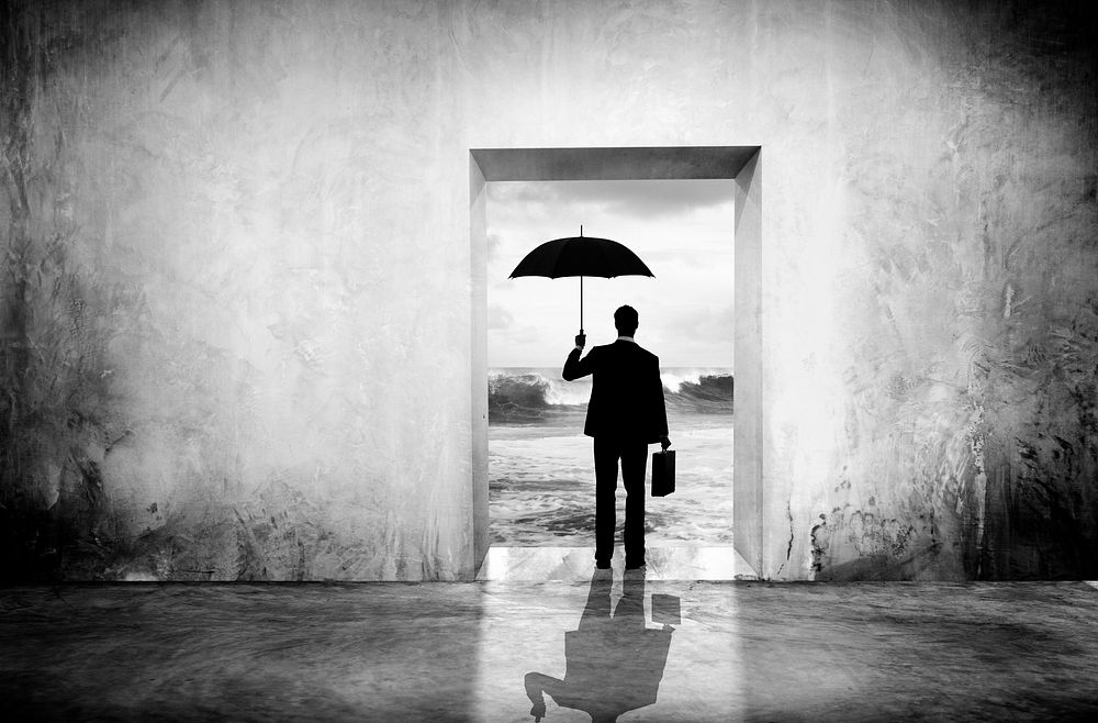 Businessman Unique Thinking Looking Alone | Premium Photo - rawpixel