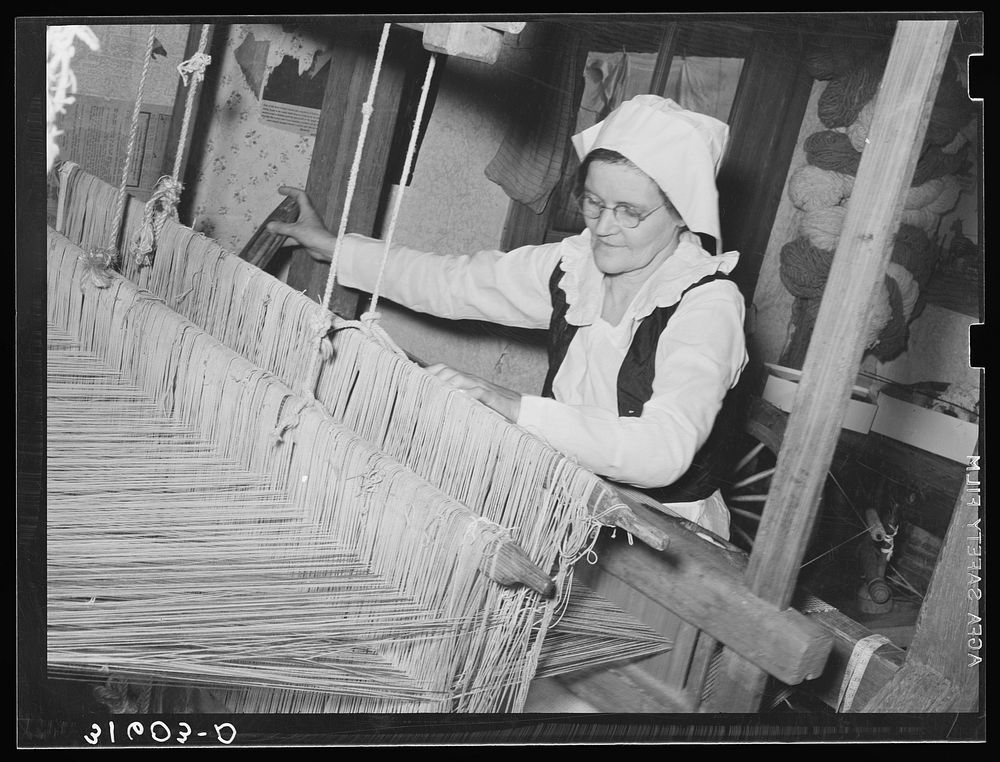 Madame Dronet weaving. Erath, Louisiana | Free Photo - rawpixel