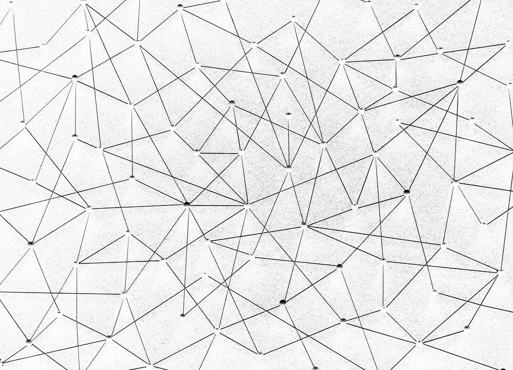 Push pins connected linear network | Premium Photo - rawpixel