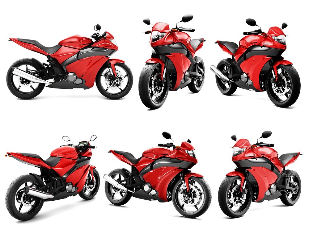 Three dimensional image motor bike | Premium PSD - rawpixel