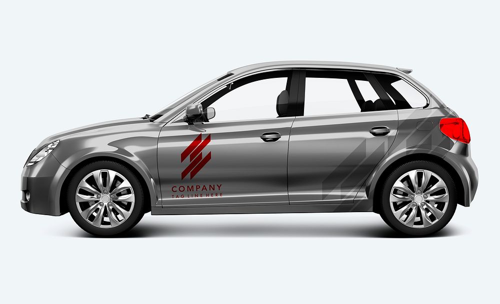 Side view silver hatchback 3D | Premium PSD - rawpixel
