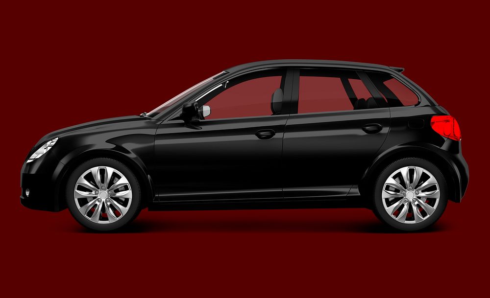 Side view black hatchback 3D | Premium PSD - rawpixel