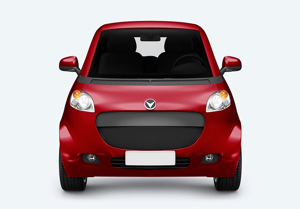 Front view red microcar 3D | Premium PSD - rawpixel