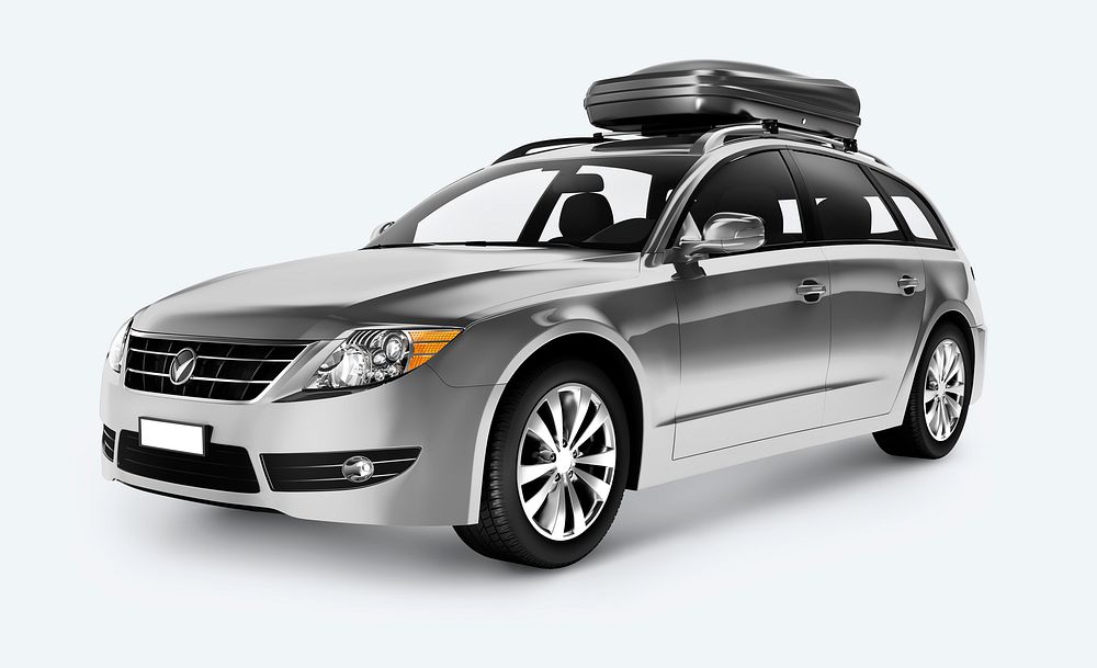 Side view silver SUV 3D | Premium PSD - rawpixel