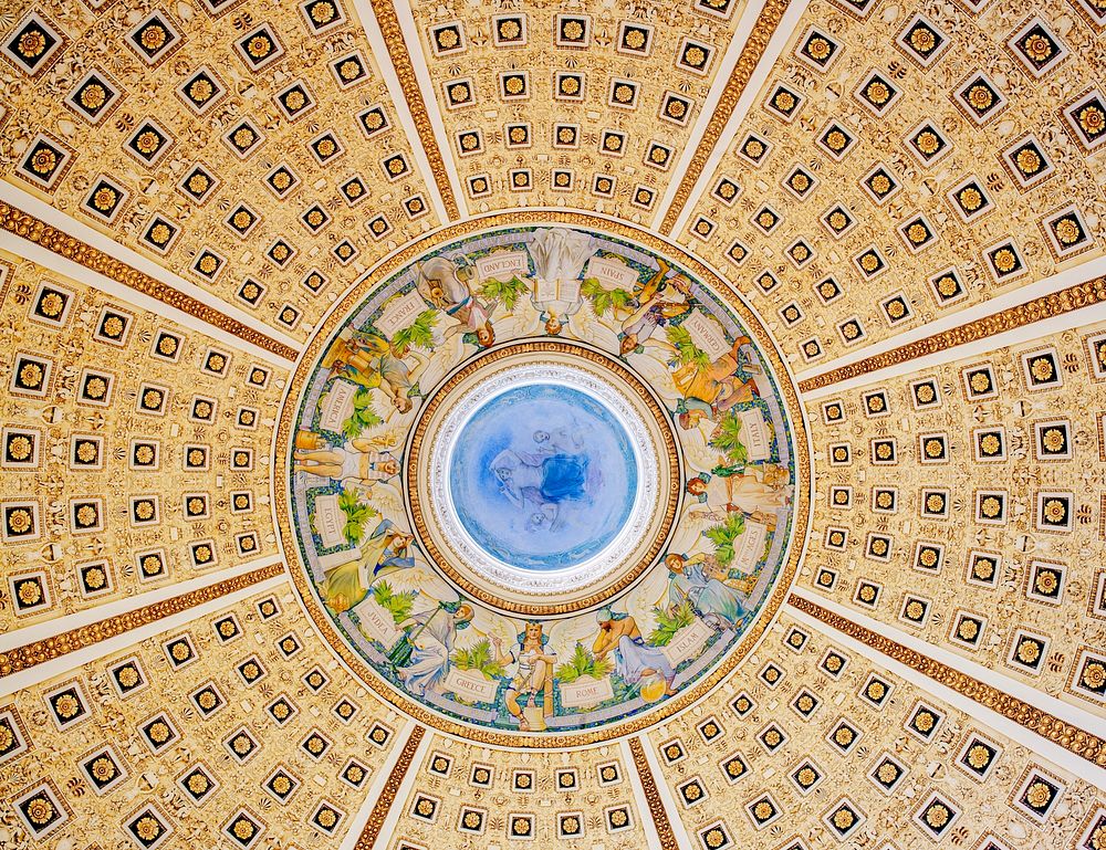 Library Congress Reading Room Ceiling. | Free Photo - rawpixel