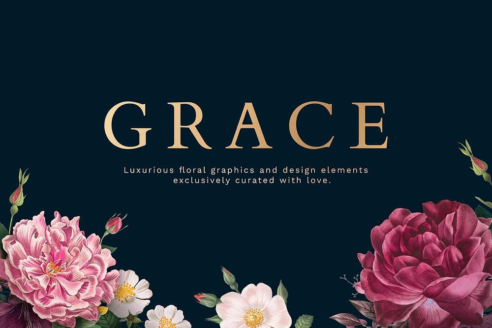 Floral grace rose themed banner | Premium PSD - rawpixel