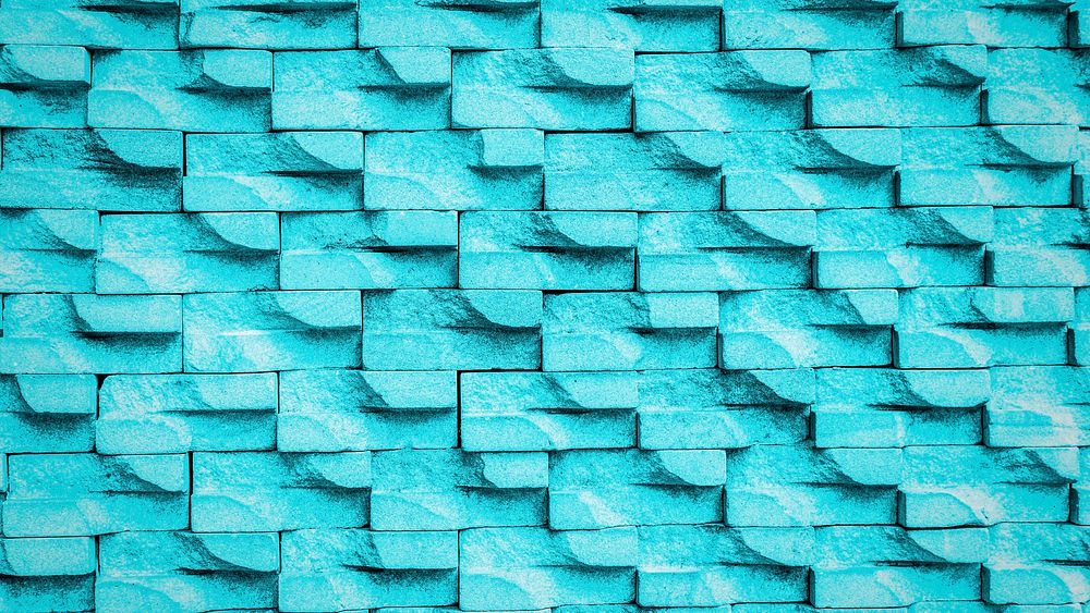 Cyan brick wall patterned background | Free Photo - rawpixel