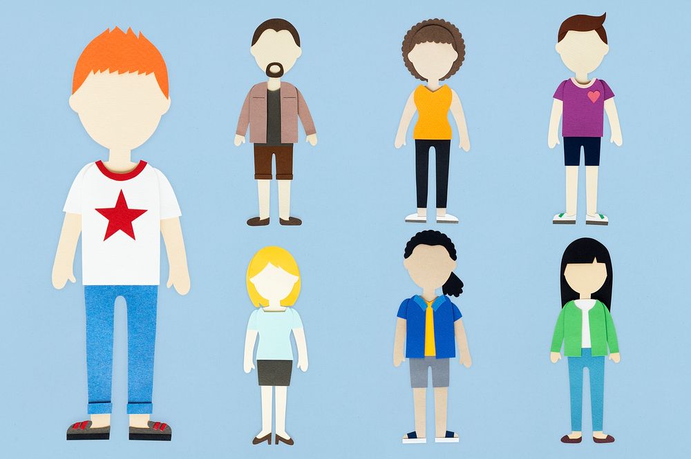 Paper craft human avatar icon | Premium PSD - rawpixel