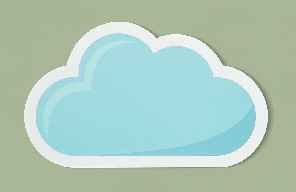 Blue cloud cut out icon | Premium PSD - rawpixel