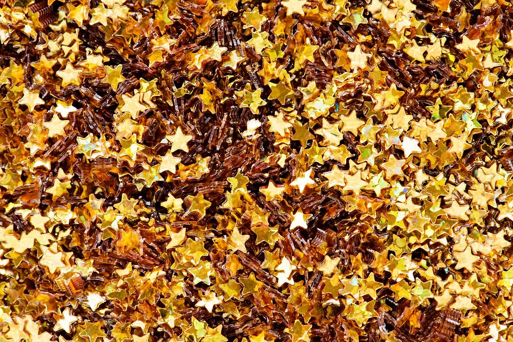 Closeup of golden stars decorative | Free Photo - rawpixel