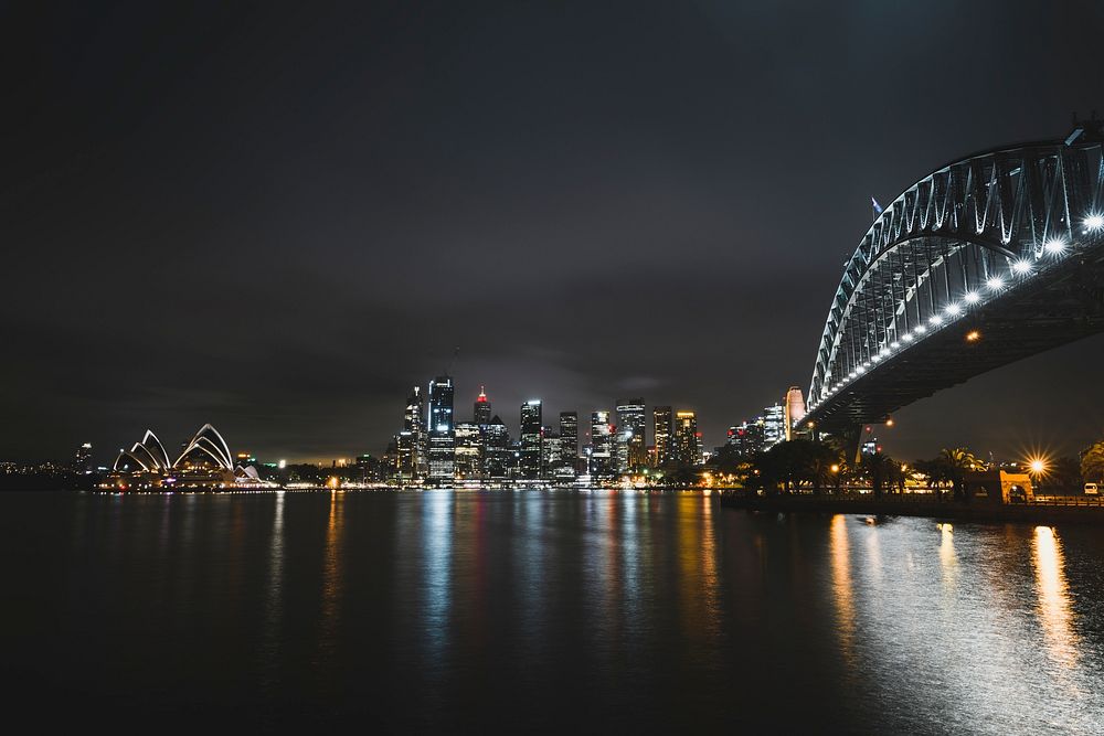 Night view of Sydney Harbour, | Premium Photo - rawpixel