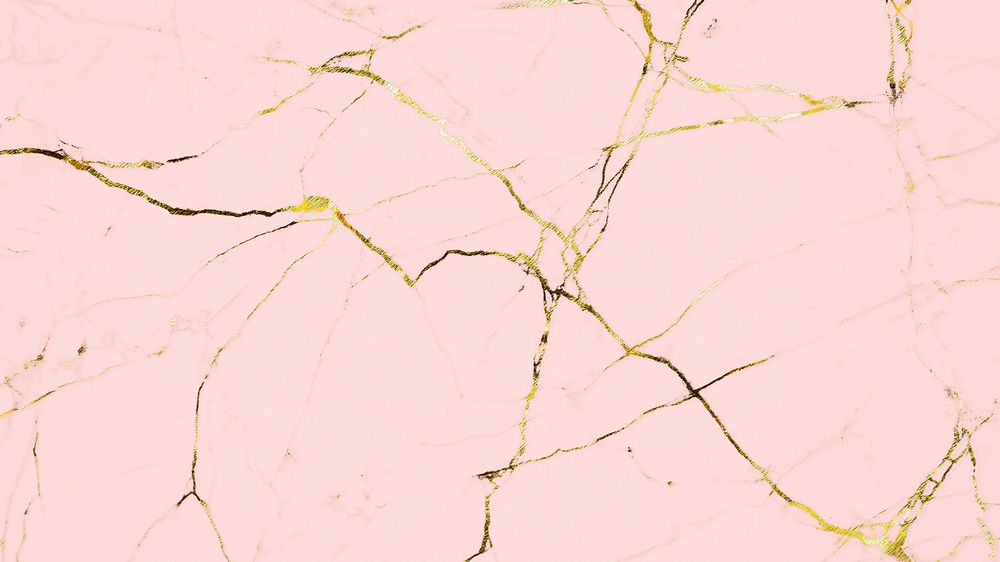 Pink marble desktop wallpaper, golden | Premium Photo - rawpixel