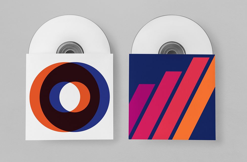 Swiss design of cd package | Premium PSD Mockup - rawpixel