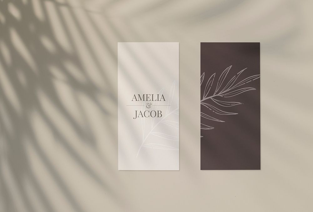 Leaf menu card mockup design | Premium PSD Mockup - rawpixel