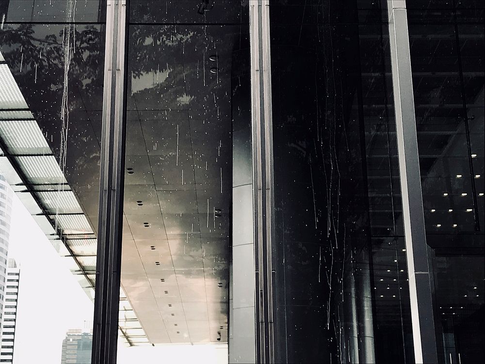 Raindrops on an office window | Free Photo - rawpixel