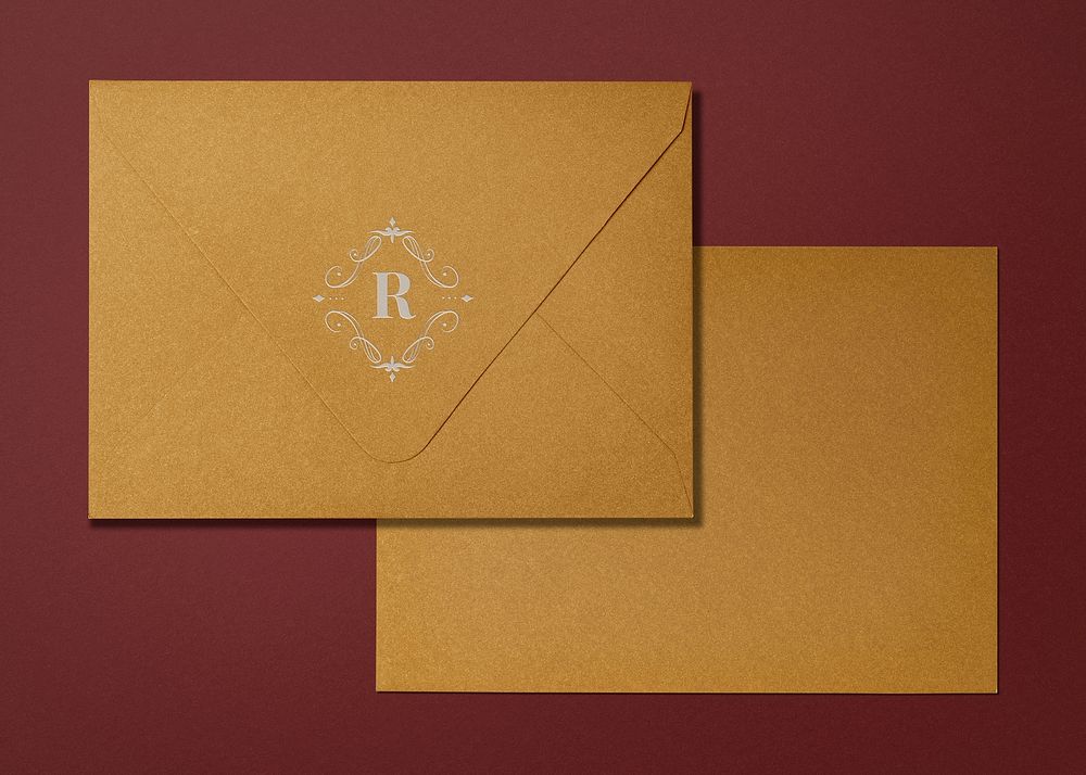 Brown envelope, flat lay design | Free Photo - rawpixel