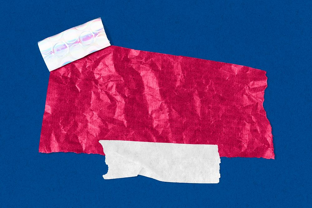 Red crumpled paper with tape | Free Photo - rawpixel