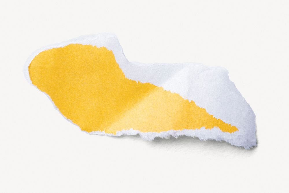 Ripped yellow paper collage element | Premium PSD - rawpixel