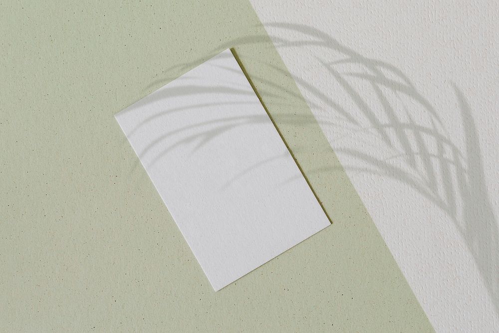 Blank white paper palm leaves | Premium PSD Mockup - rawpixel