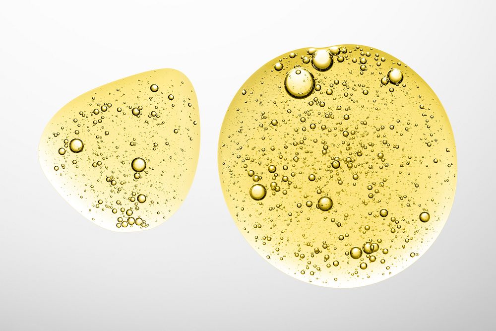Yellow oil liquid bubble macro | Premium PSD - rawpixel