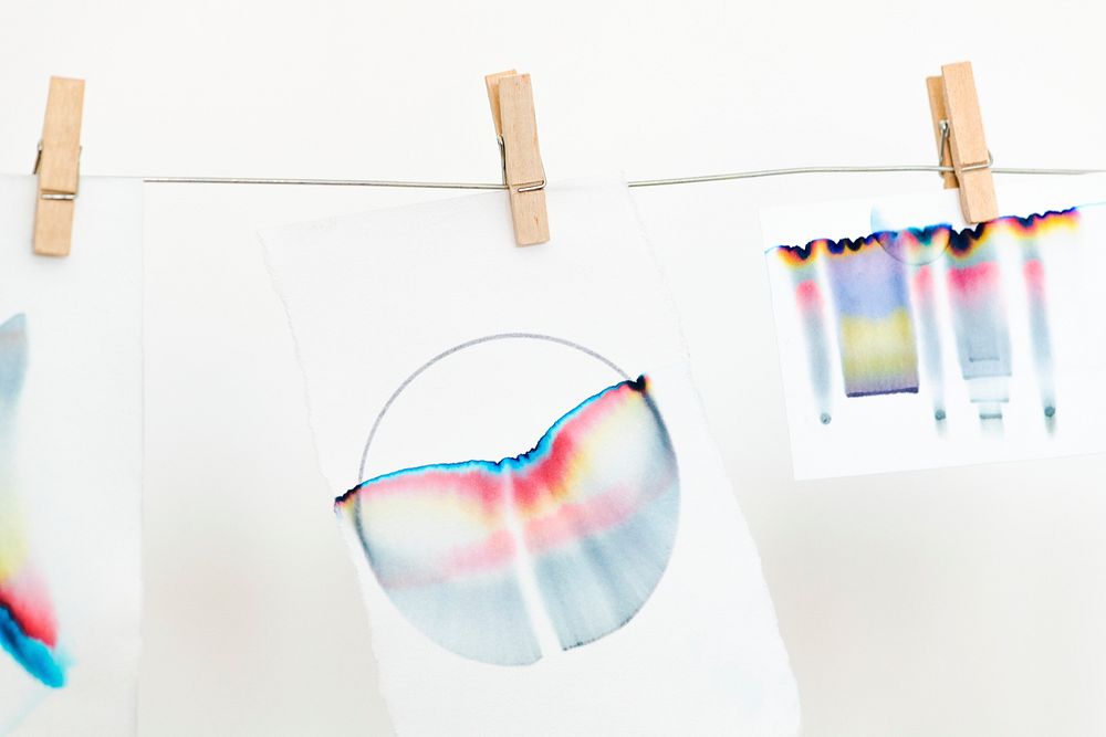 Aesthetic chromatography art on white | Free Photo - rawpixel