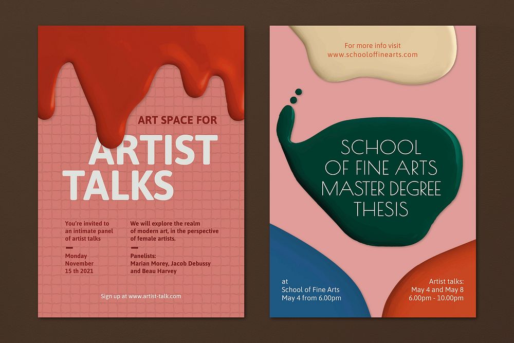 Modern color paint template psd | Premium PSD - rawpixel