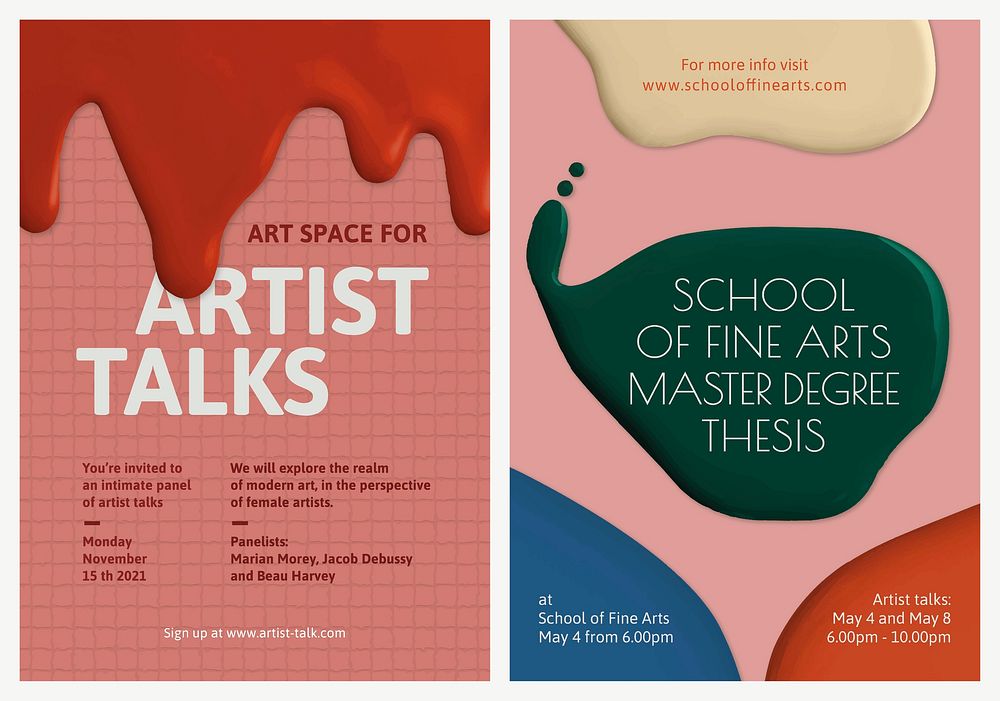 Modern color paint template vector | Premium Vector - rawpixel