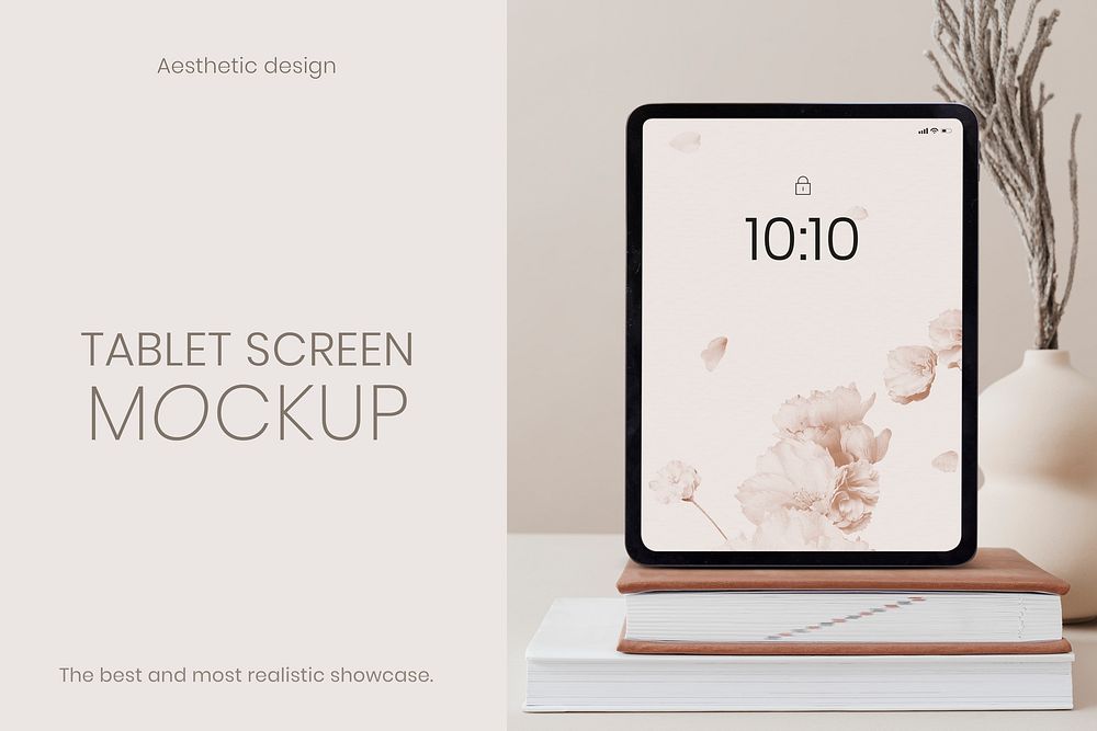 Aesthetic tablet screen mockup psd | Premium PSD - rawpixel