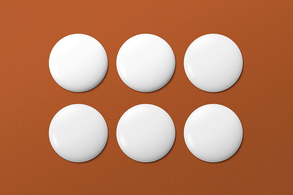 White pin badges, blank design | Free Photo - rawpixel