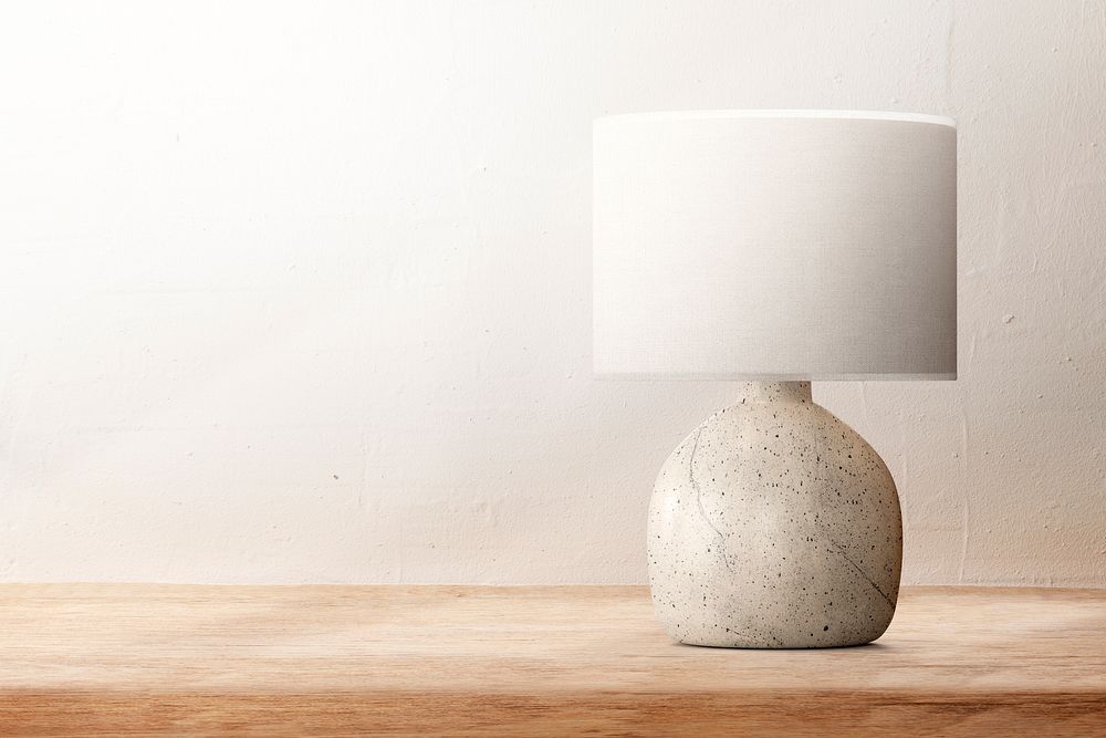 White decorative table lamp design | Premium Photo - rawpixel