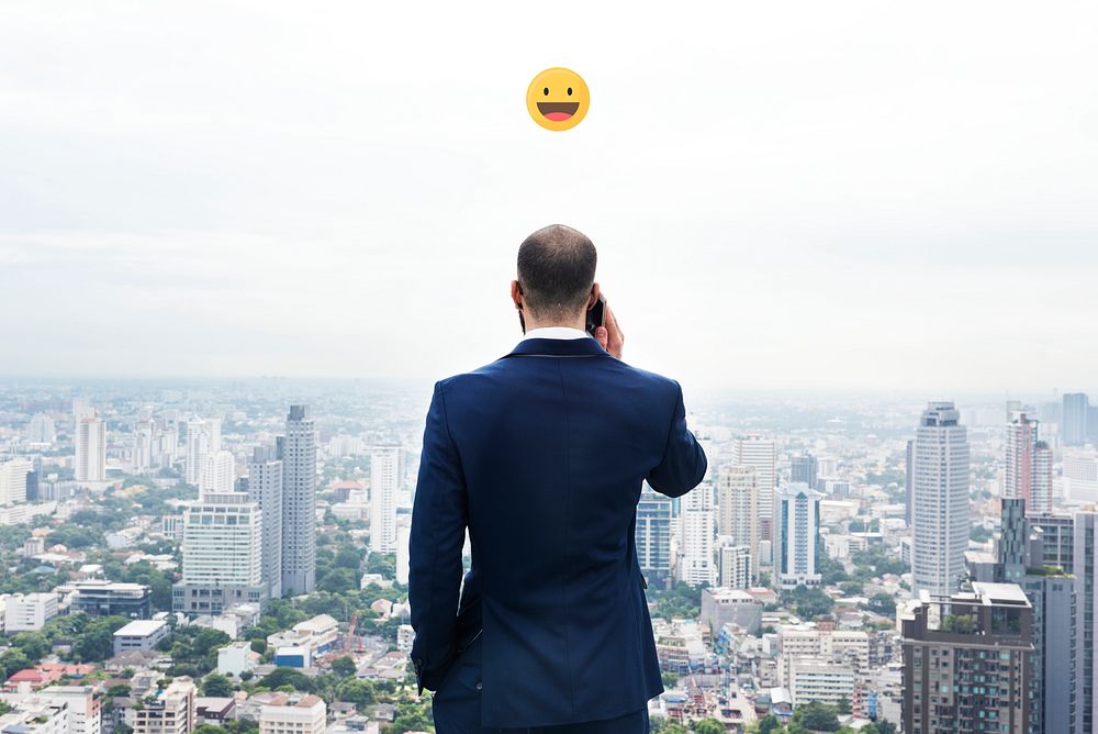 Emoji on a businessman talking | Premium Photo - rawpixel