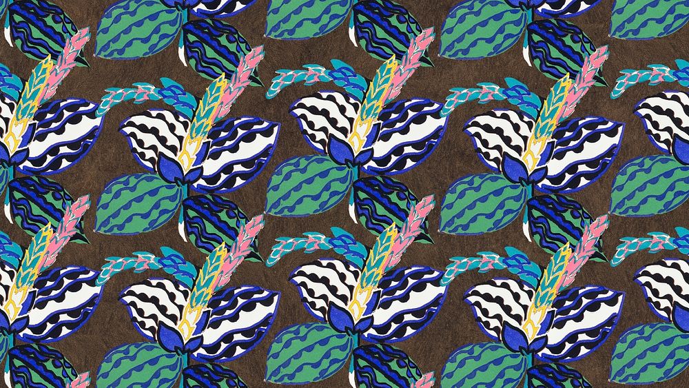 Wildflower pattern computer wallpaper, art | Free Photo - rawpixel