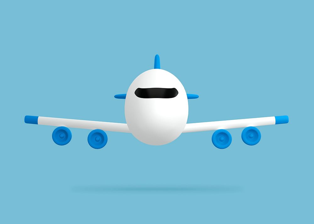 3D plane collage element, front | Premium PSD Illustration - rawpixel