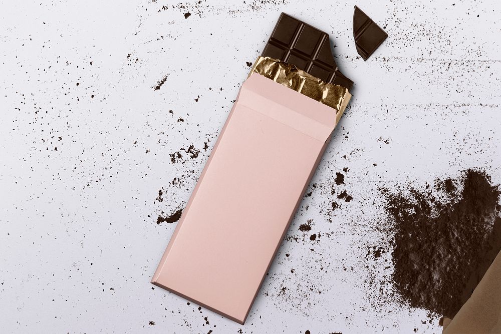 Pastel pink chocolate bar, food | Free Photo - rawpixel