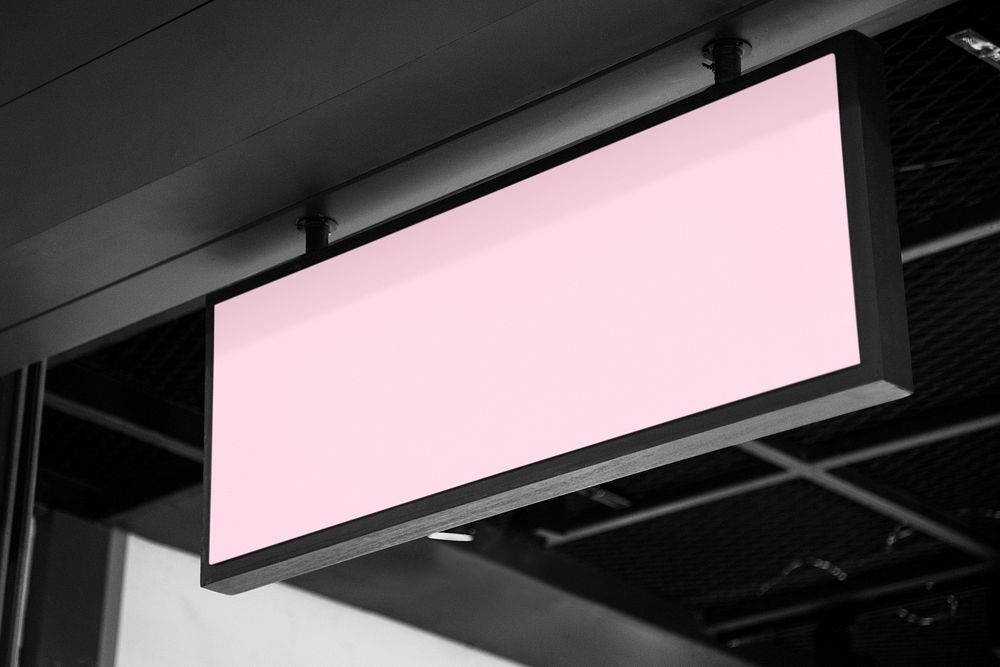 Hanging pink sign blank design | Free Photo - rawpixel