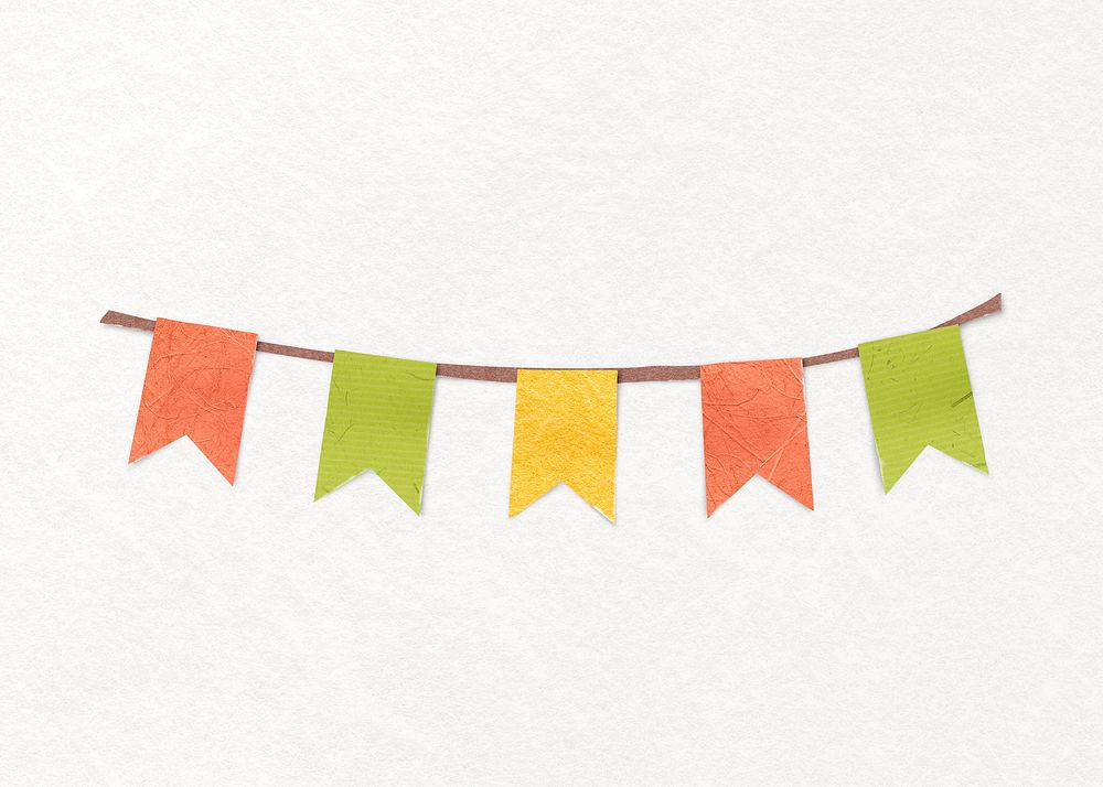 Party flag sticker, paper craft | PSD - rawpixel