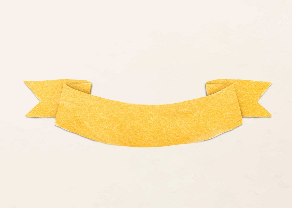 Ribbon banner sticker, paper craft | Premium Vector - rawpixel