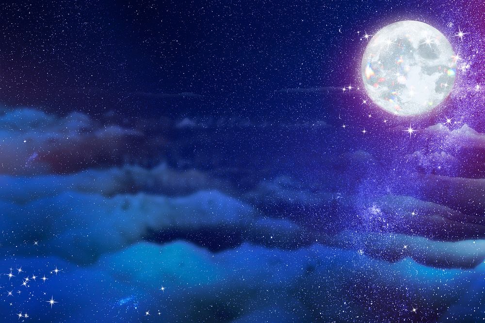 Moon background, dreamy celestial design | Premium PSD - rawpixel