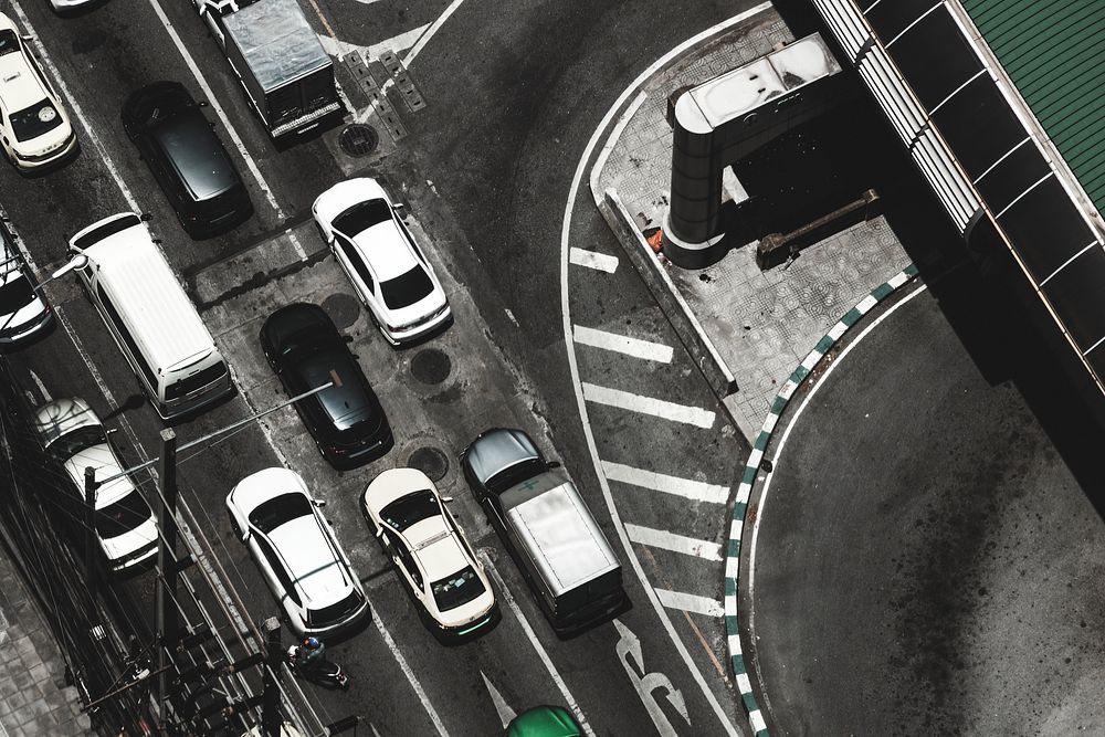 Busy crowded traffic jam road, | Premium Photo - rawpixel