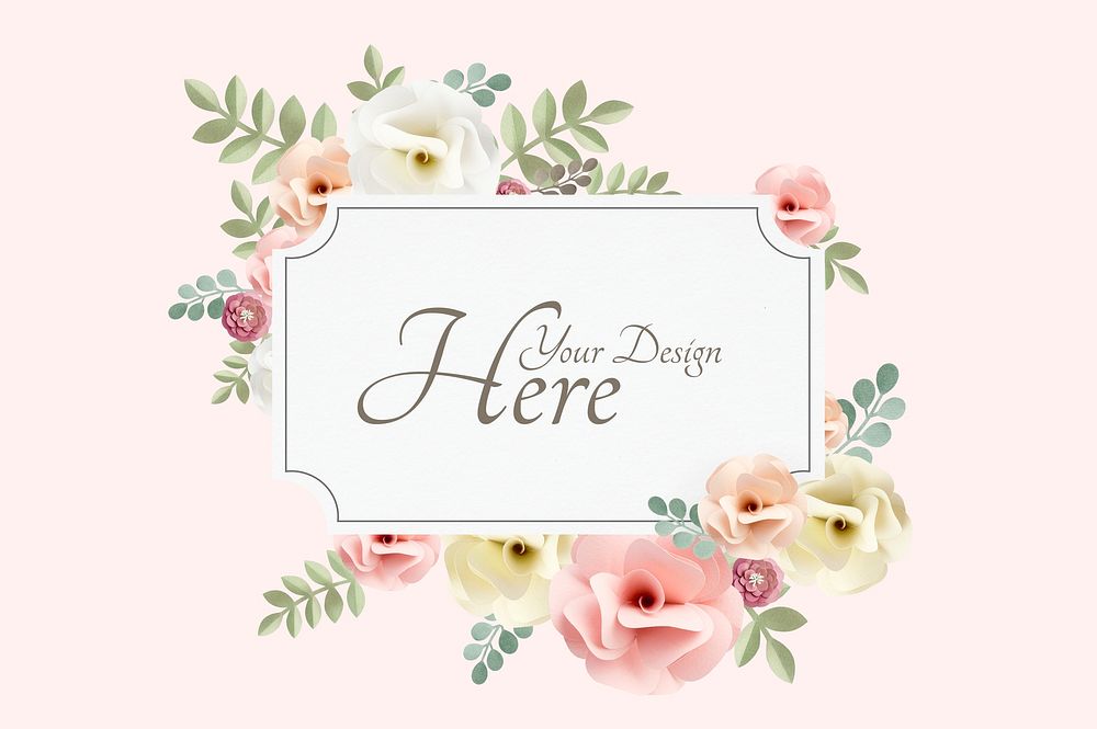 Pastel flowers themed banner mockup | Premium PSD - rawpixel