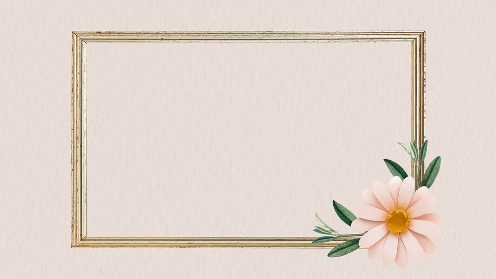 Pink daisy frame illustration | Premium PSD - rawpixel