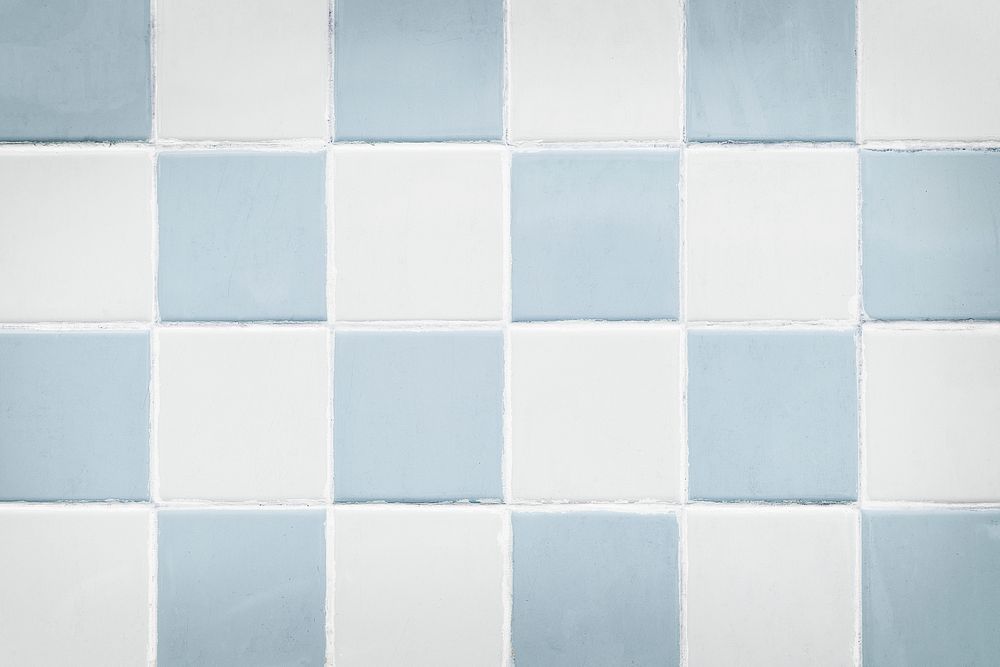 Pastel blue and white tiles | Premium Photo - rawpixel