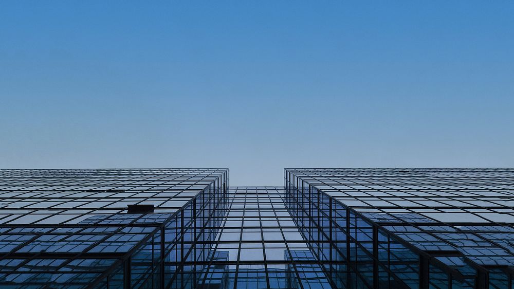 Glass building clear blue sky | Premium Photo - rawpixel