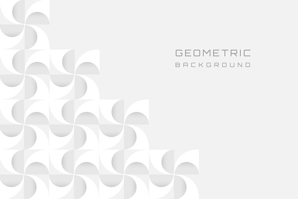 White geometric background design vector | Free Vector - rawpixel