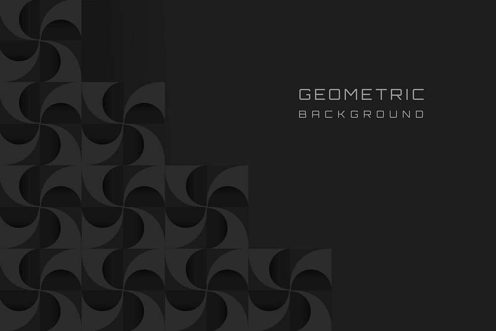 Black geometric background design vector | Free Vector - rawpixel